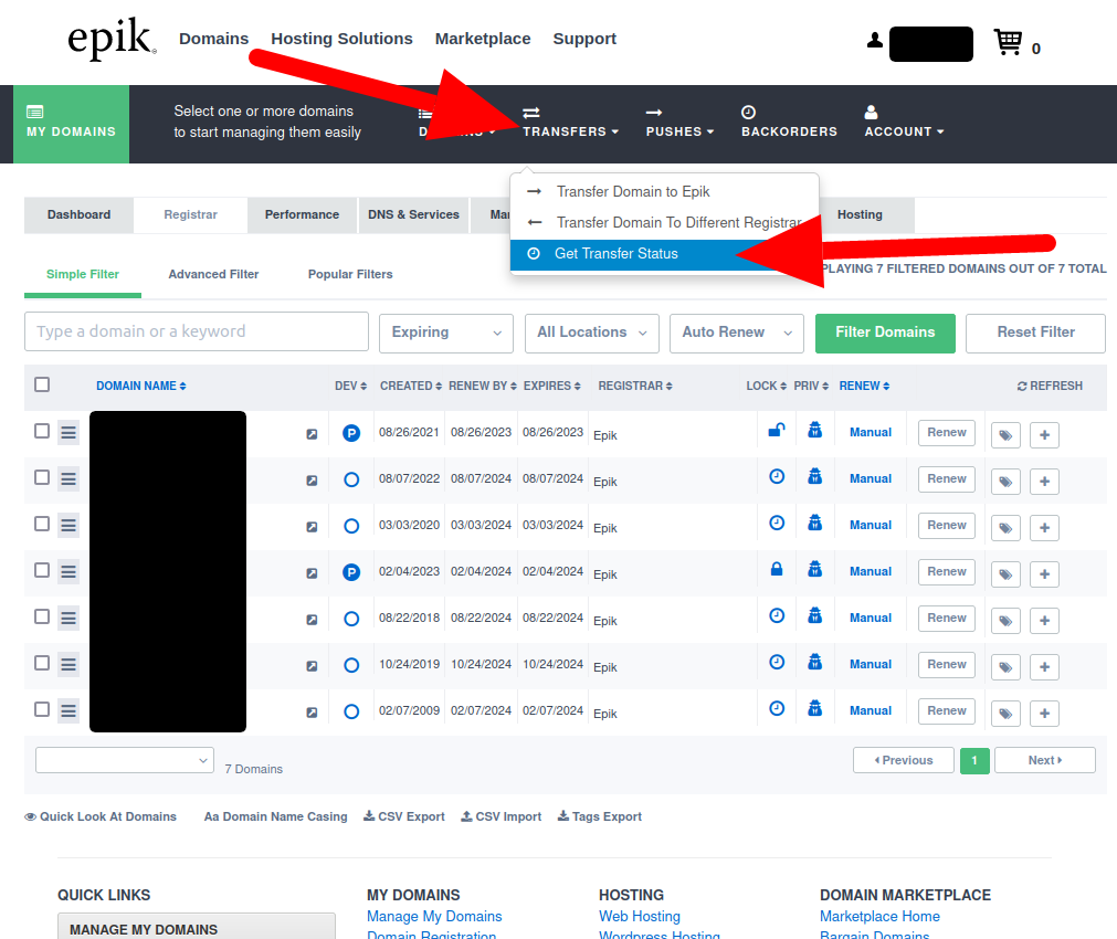 Jak przenieść nazwy domen z Epik? | TLD-List